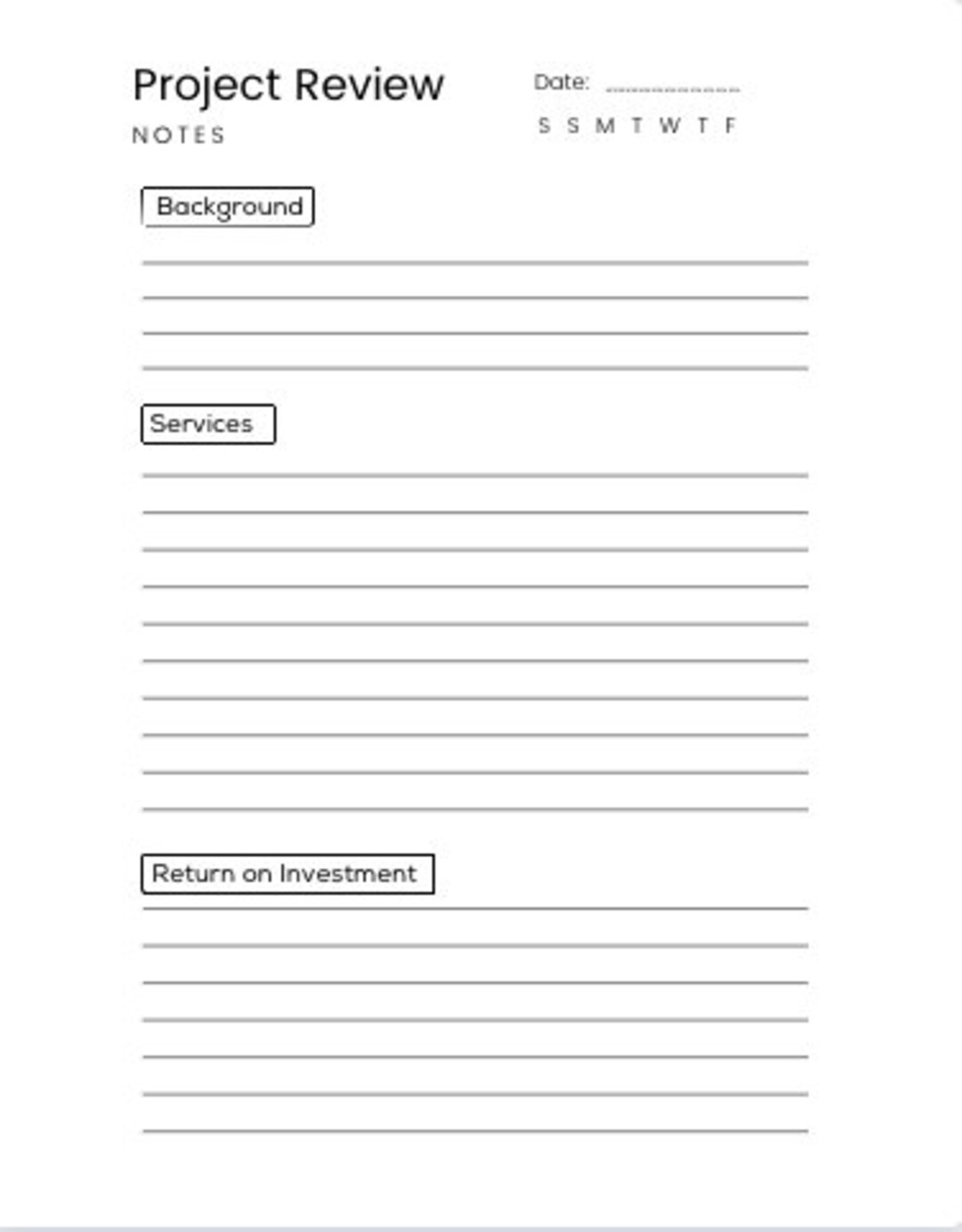 Project Planning Templates - Etsy