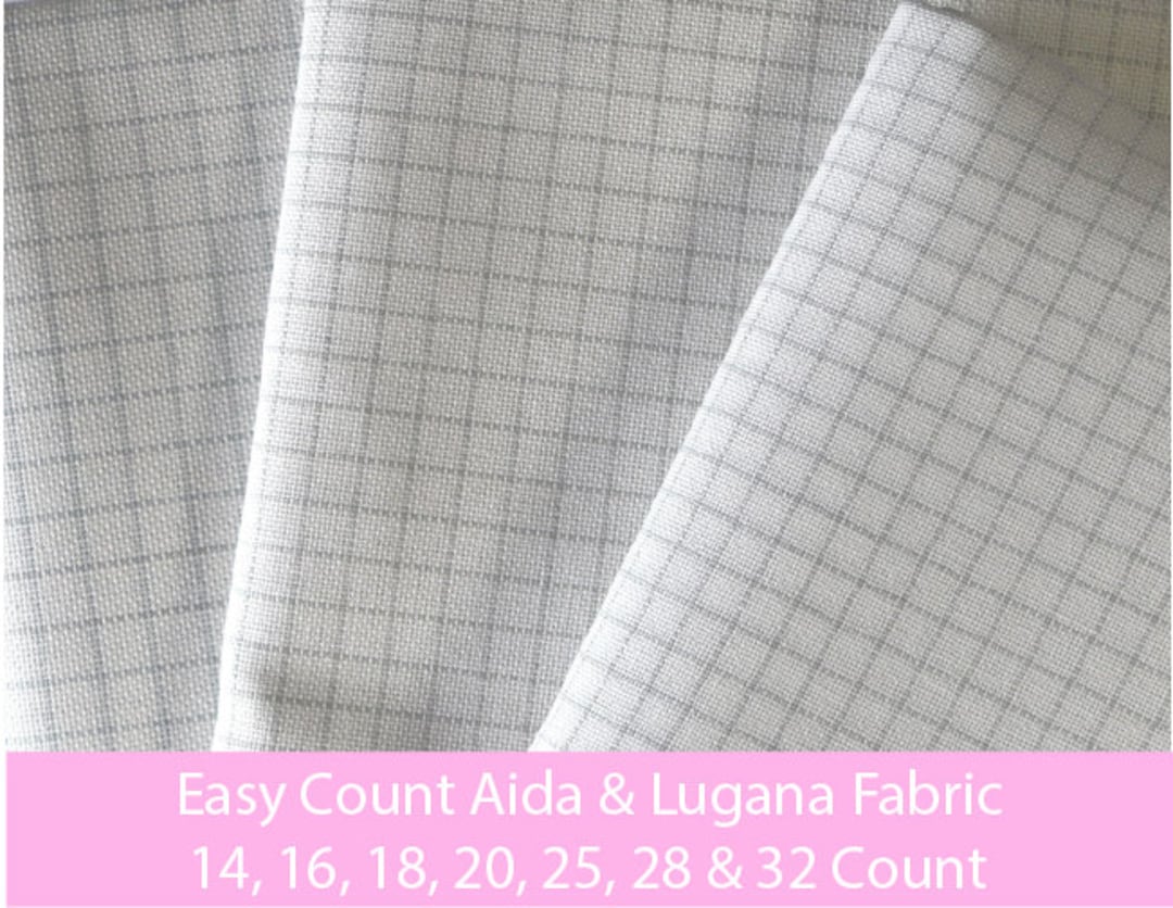 Easy Grid Aida and Lugana Cross Stitch Fabric in White - Etsy