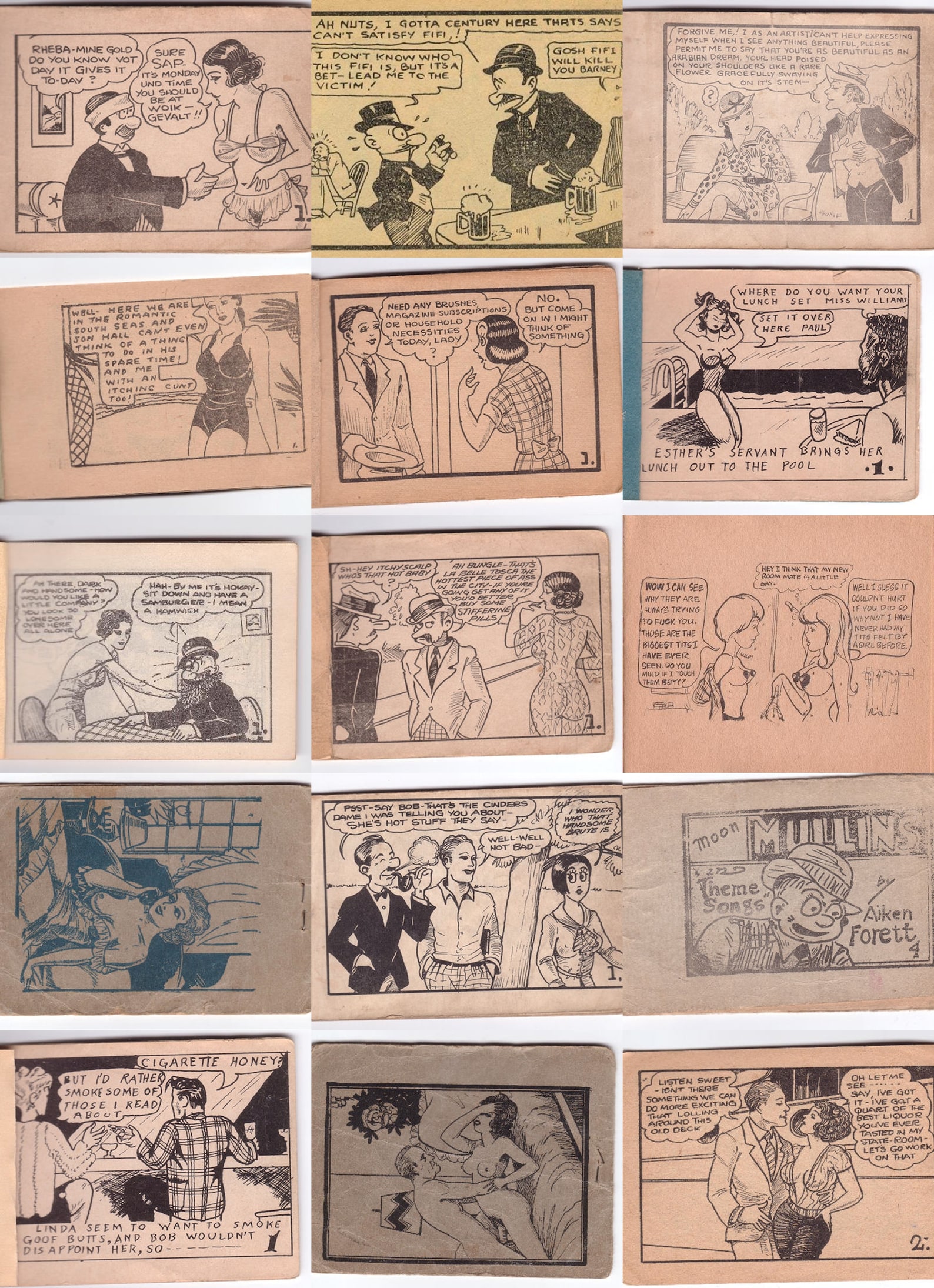 30 Tijuana Bibles Vintage Adult Erotic Humour Comics And Etsy