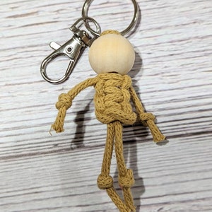 Macrame Doll Keyring, Macramé Girl Keyring, Macrame Boy Keyring, Macrame Doll, Macrame ...