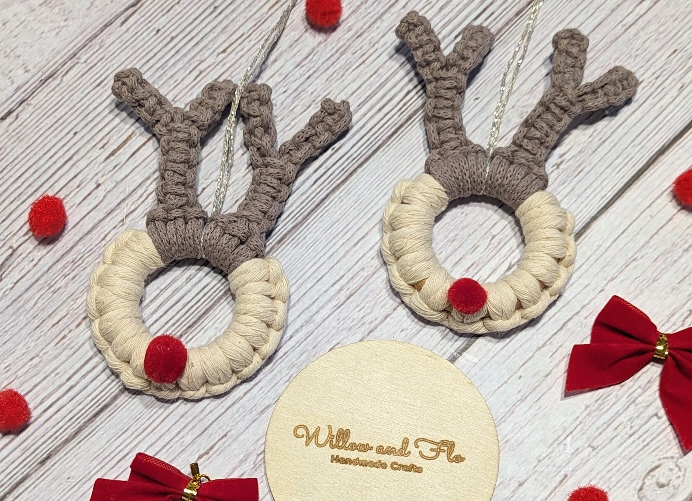 Macrame Rudolph the Red Nose Reindeer Christmas Tree - Etsy