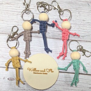 Macrame Doll Keyring, Macramé Girl Keyring, Macrame Boy Keyring ...