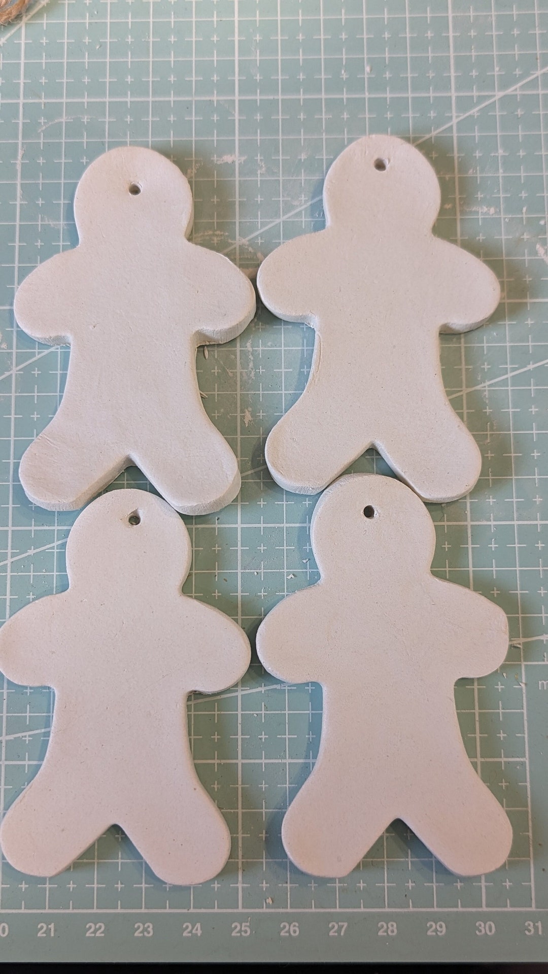 DIY Paint Your Own Clay Gingerbread Men Tree Decorations, Tree ...