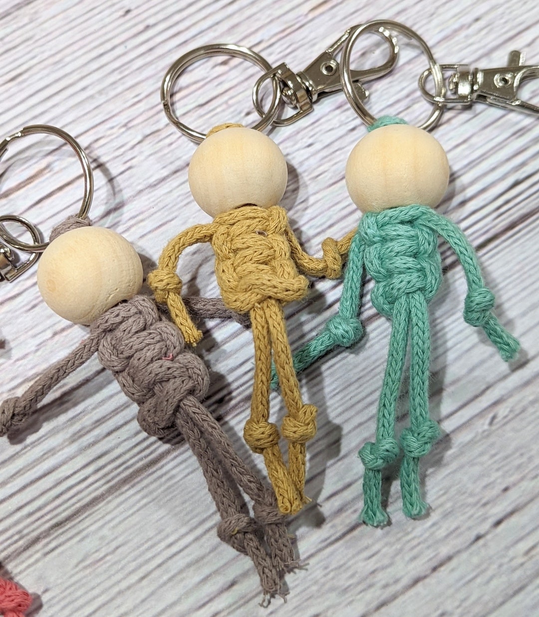 Macrame Doll Keyring, Macramé Girl Keyring, Macrame Boy Keyring, Macrame Doll, Macrame ...