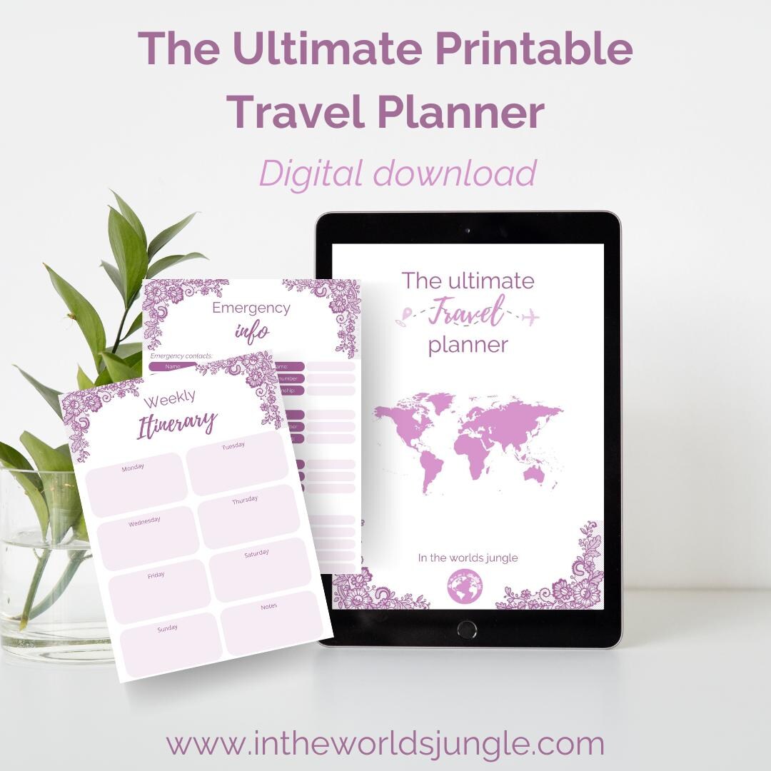Printable Travel Planner: Trip Itinerary, Budget & Journal (A4-PDF) - Etsy