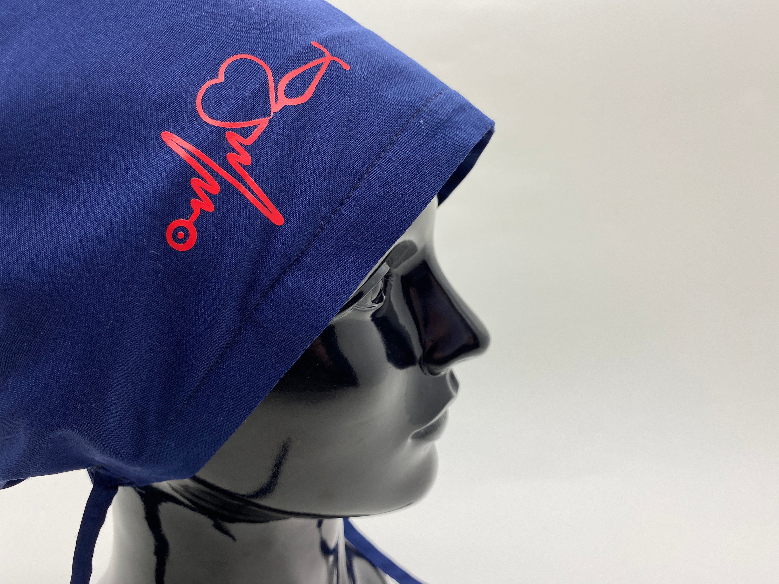 Medical Scrub Cap With Buttons Medical Print Surgical Scrub - Etsy