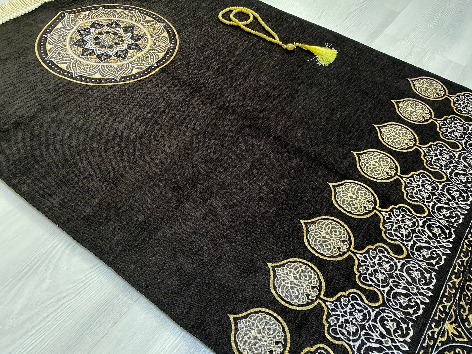 Kaaba Hz Abraham Black Prayer Mat Sejadah Prayer Mat With - Etsy