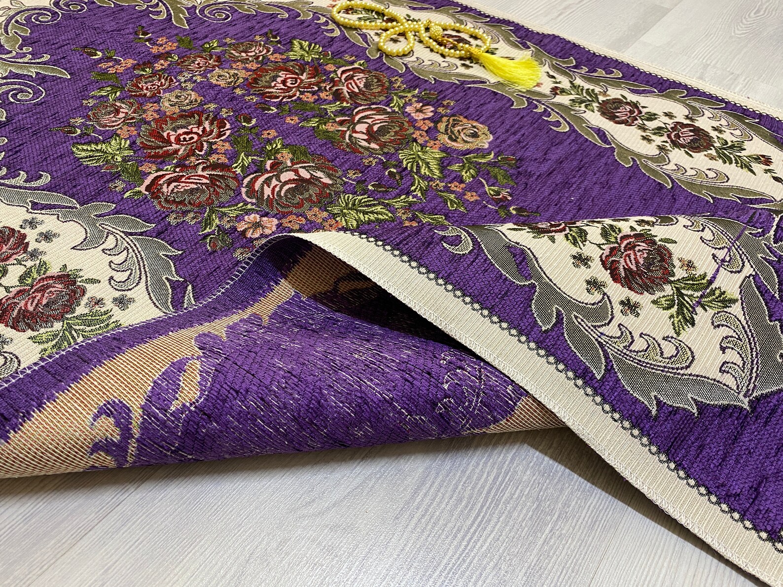 Purple Light Prayer Mat Sejadah Prayer Mat With - Etsy