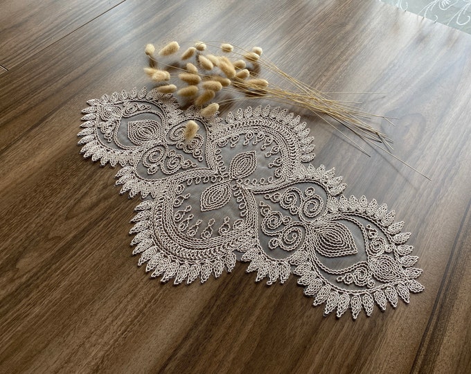 Cappuccino French Lace Doily Placemats,vintage Velvet Lace Placemats ...