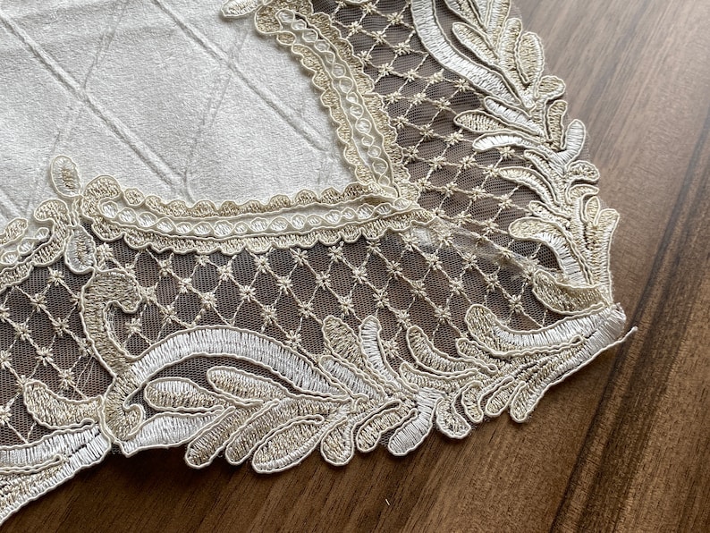 Cream French Velvet Lace Doily Placemats, Vintage Lace Placemats ...