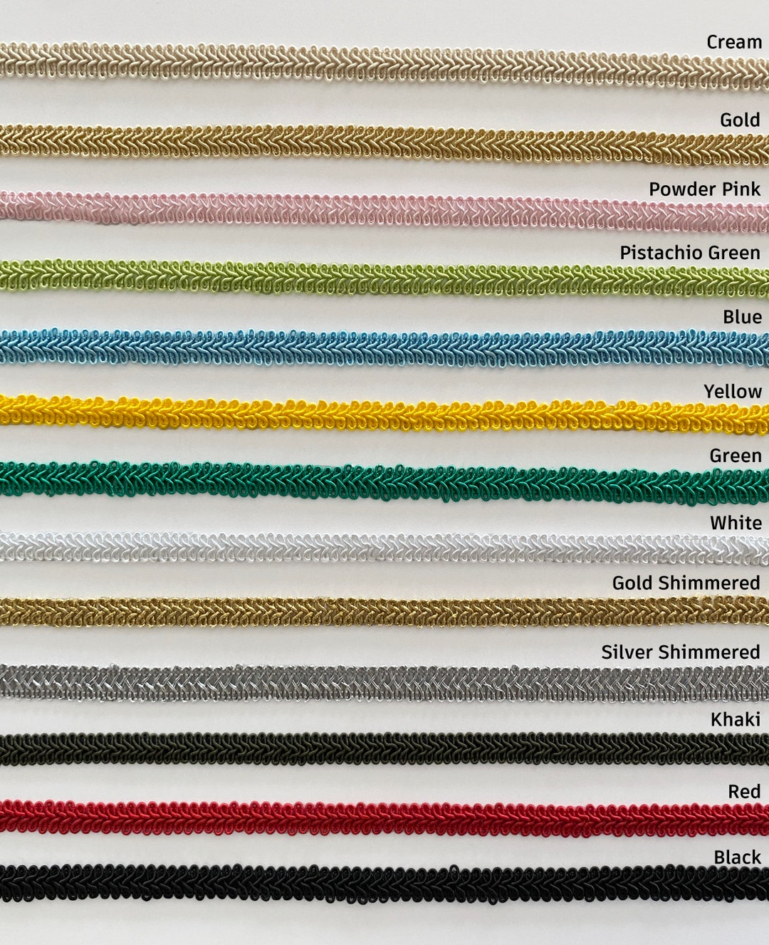 Colorful Lace Trims Width 15 Mm, 0.55, Upholstery Braid Gimp,sofa Trim ...