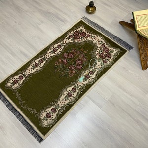 Khaki Light Prayer Mat, Sejadah Prayer Mat With Tasbeeh,muslim Wedding ...