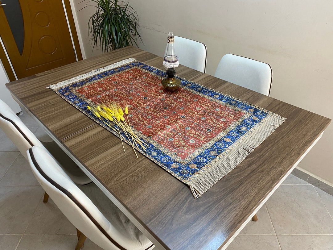 Terracotta Islamic Unique Muslim Prayer Mat, Wedding Gift, Blue Boho ...