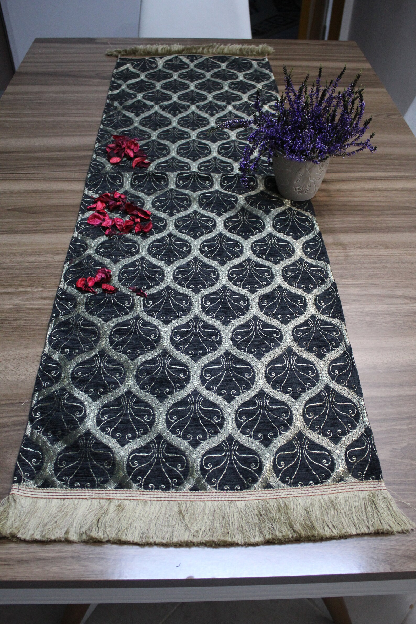 Black Turkish Table Cloth Runner Decorative Table Runner for - Etsy