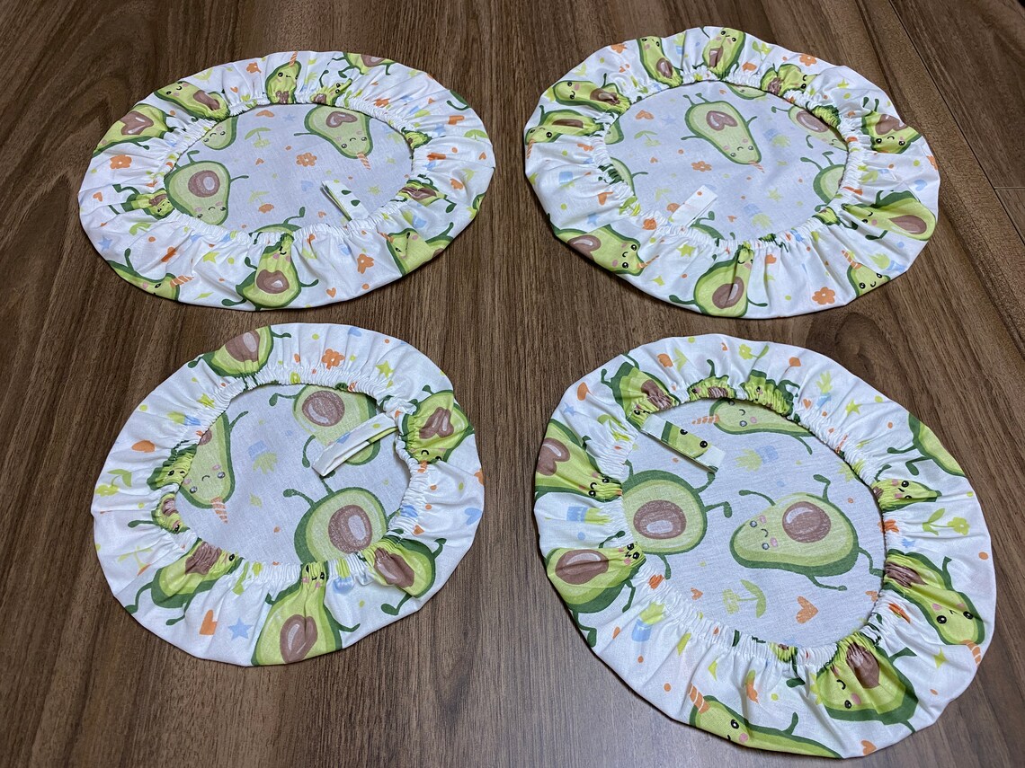 Set of 4 Adjustable Dish and Bowl Cover Avocado Print - Etsy