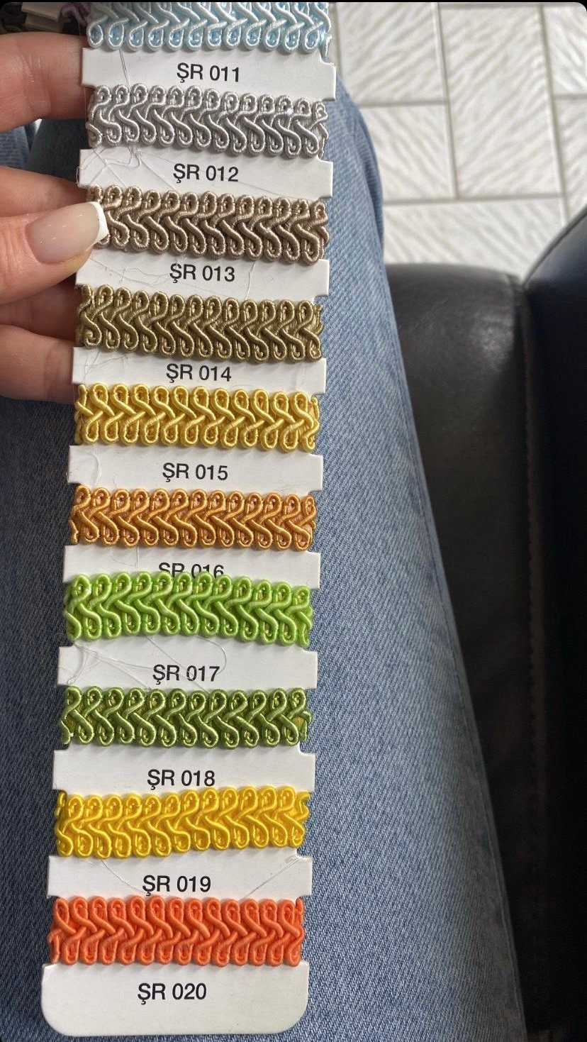 Colorful Braid Gimp Trims - Width 15 Mm, (0.55"), Upholstery Sofa Trim ...
