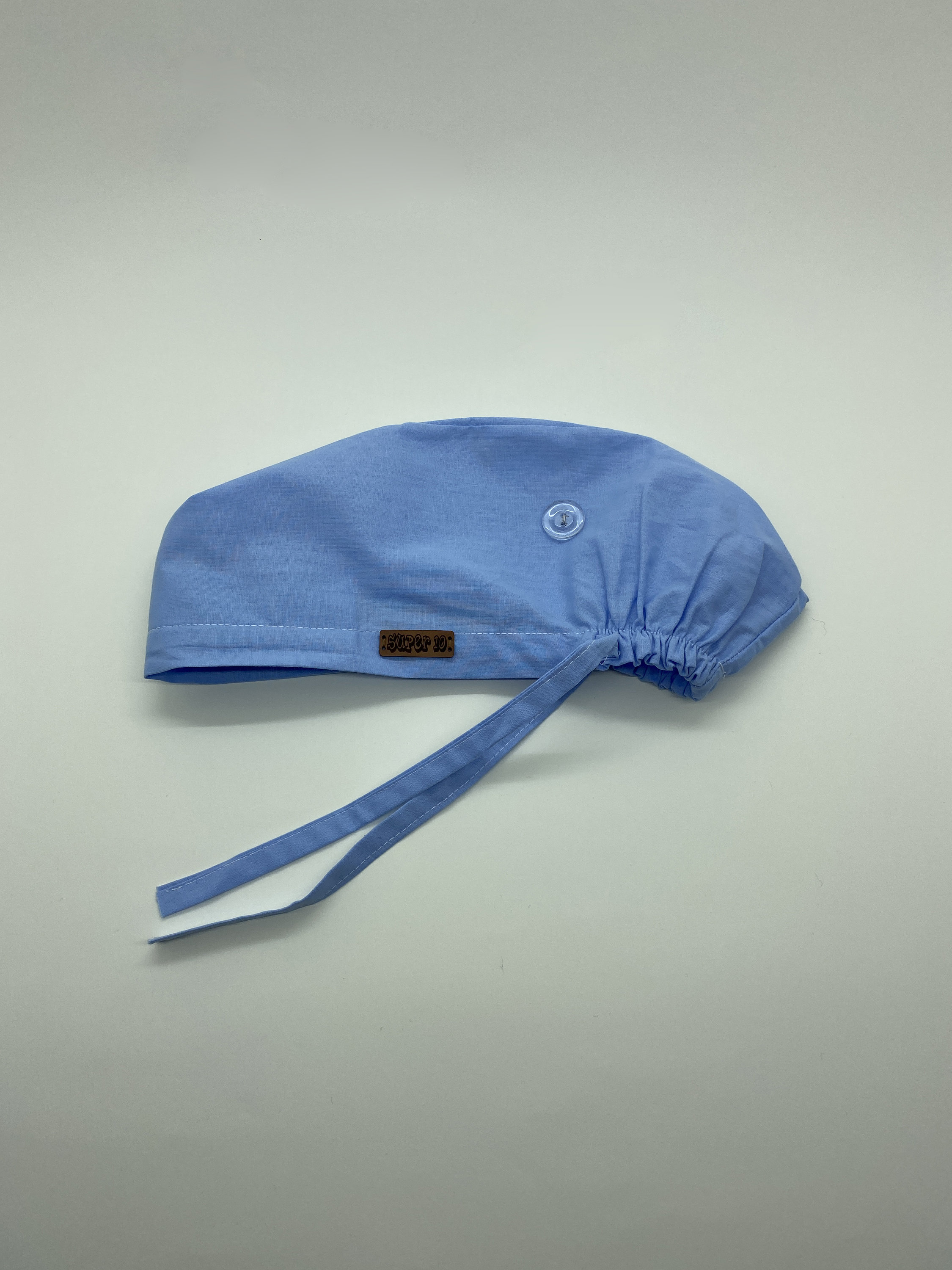 Blue Surgical Scrub Cap With Ear Saver Buttons Chemo Caps - Etsy