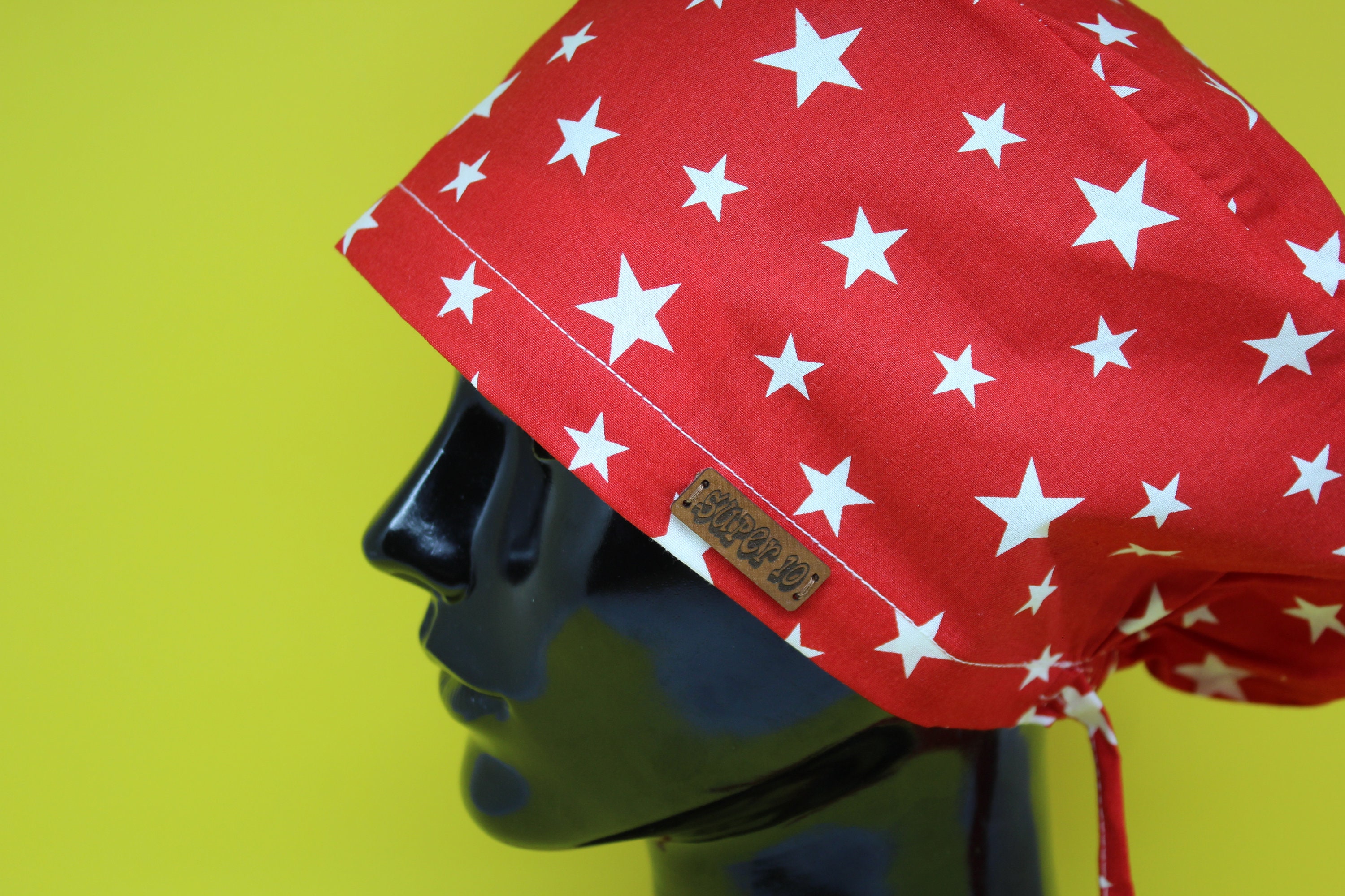 Red Unisex Surgical Scrub Cap With Buttons Scrub Cap Hat - Etsy