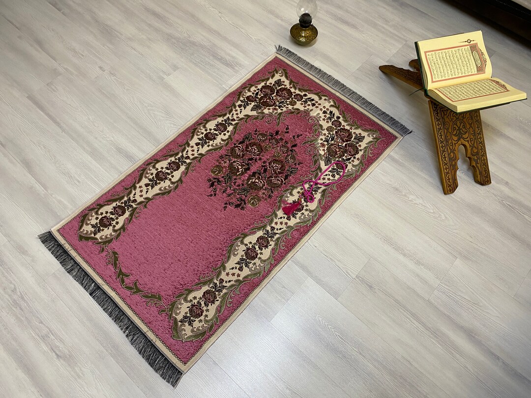 Pink Light Prayer Mat, Sejadah Prayer Mat With Tasbeeh,muslim Wedding ...