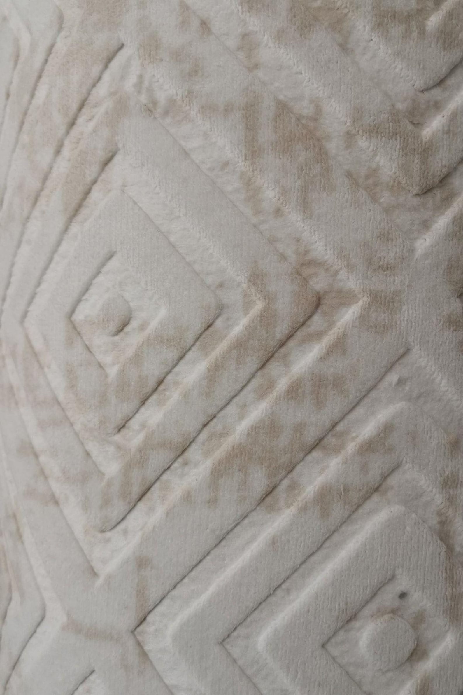 Custom Sizes Non-slip Runner: Machine Washable, Light Cream Geometric ...