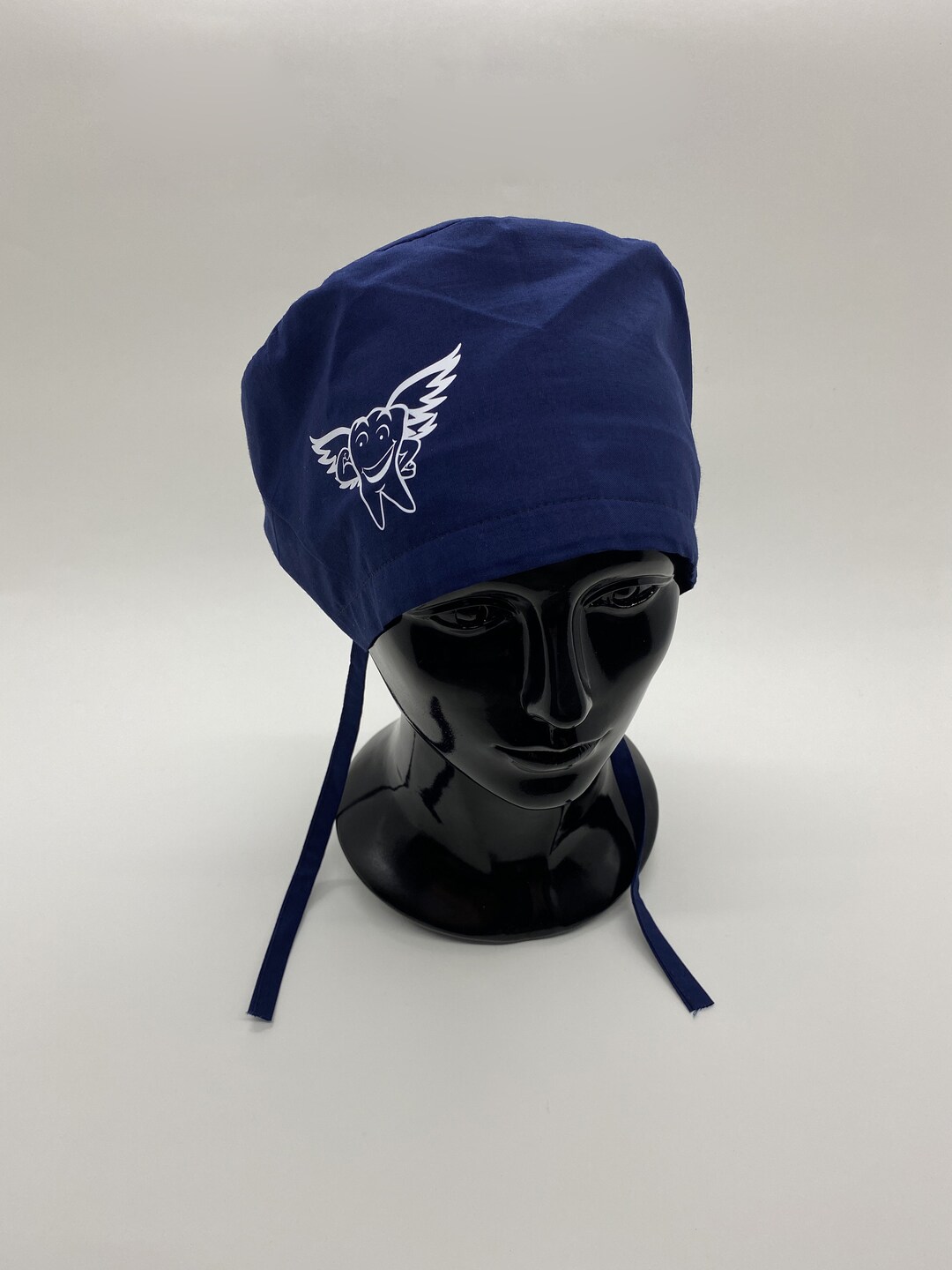 Blue Dental Surgical Scrub Hat With Buttons, Surgical Hat With Buttons ...