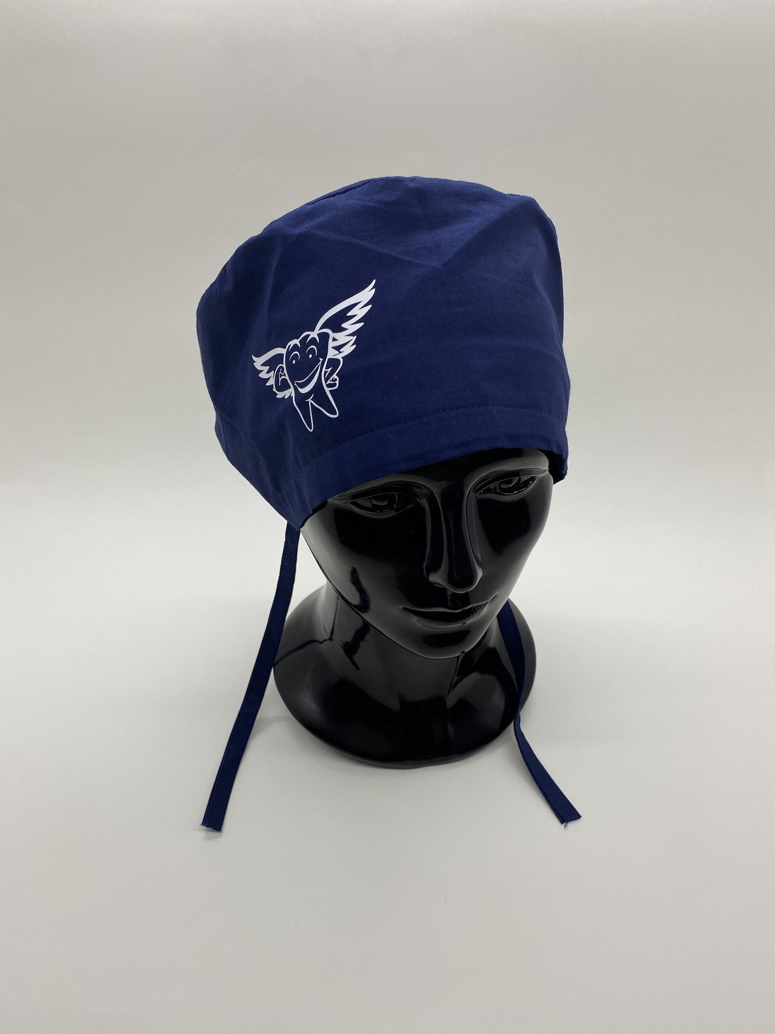 Blue Dental Surgical Scrub Hat With Buttons, Surgical Hat With Buttons ...