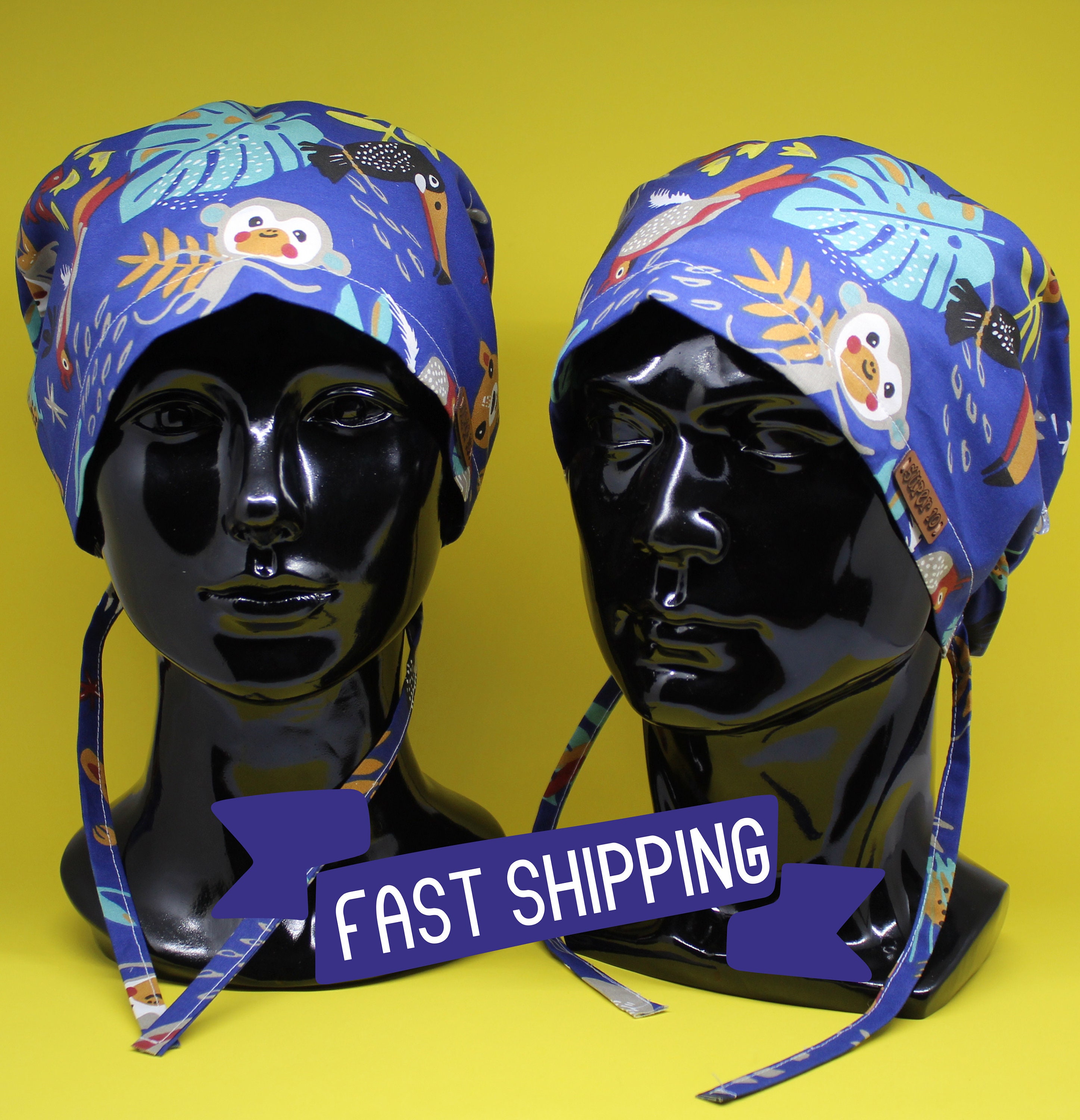 Unisex Surgical Scrub Cap With Buttons Scrub Hat for Doctors - Etsy