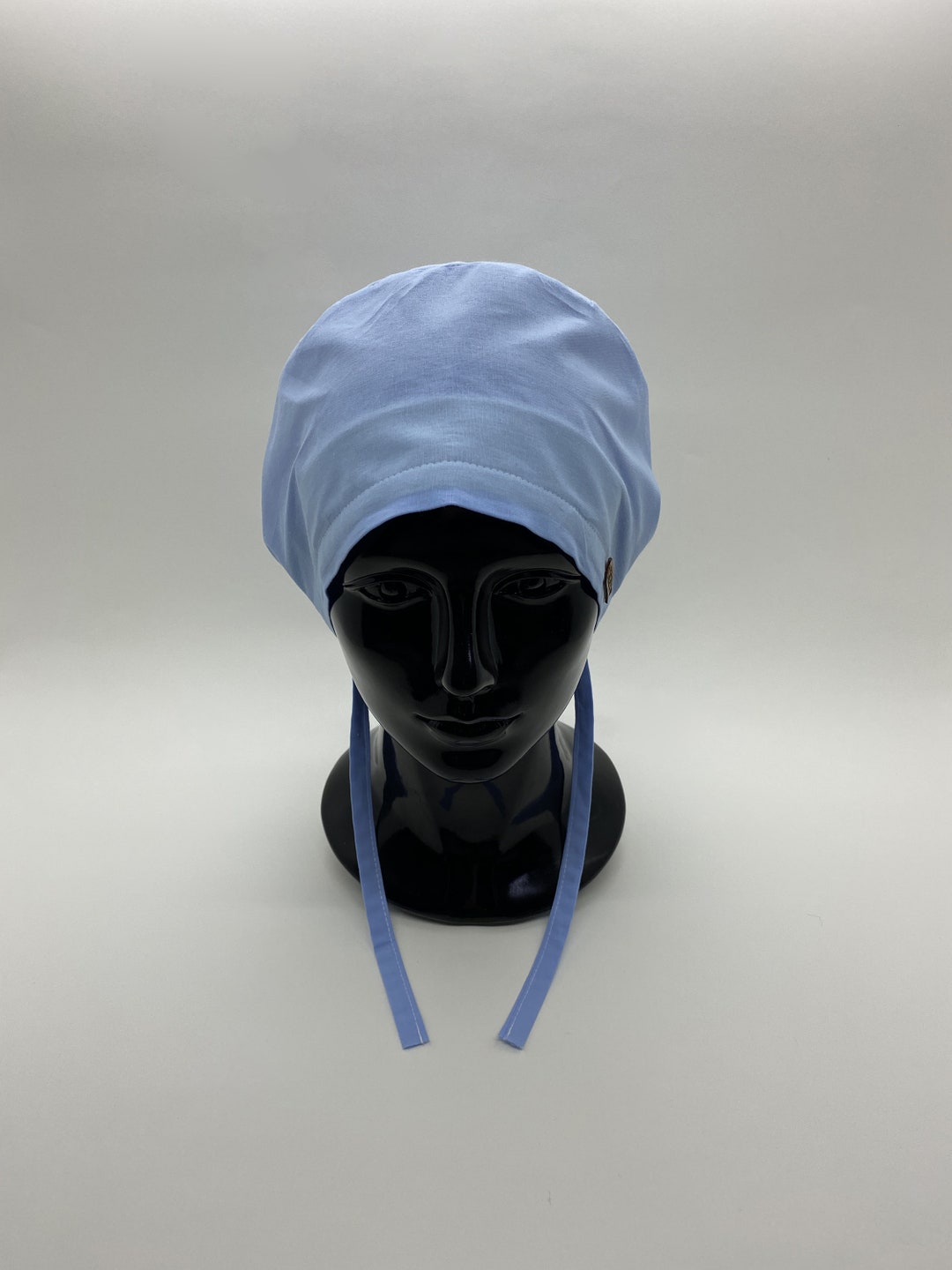 Blue Surgical Scrub Cap With Ear Saver Buttons, Chemo Caps Unisex, Men ...