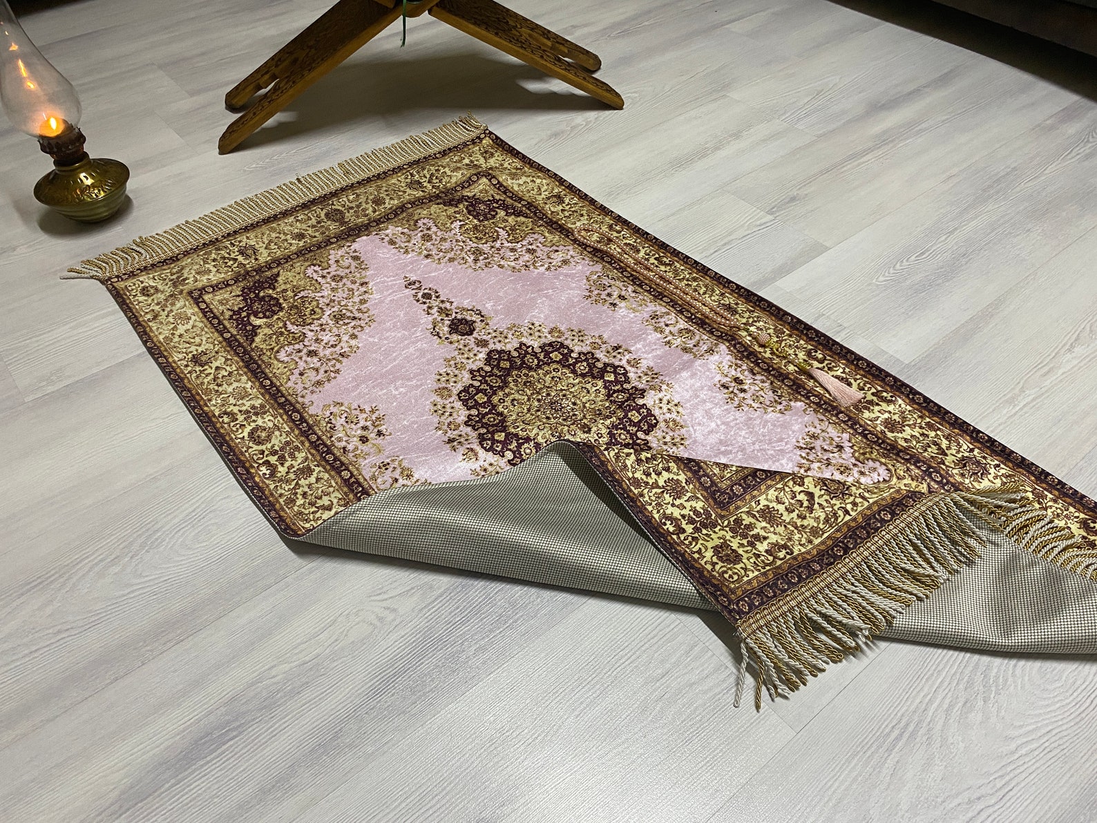 Pink Prayer Mat Prayer Mat with Tasbeh Prayer Rug Muslim | Etsy