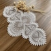 Cream French Lace Doily Placemats, Vintage Velvet Lace Placemats ...