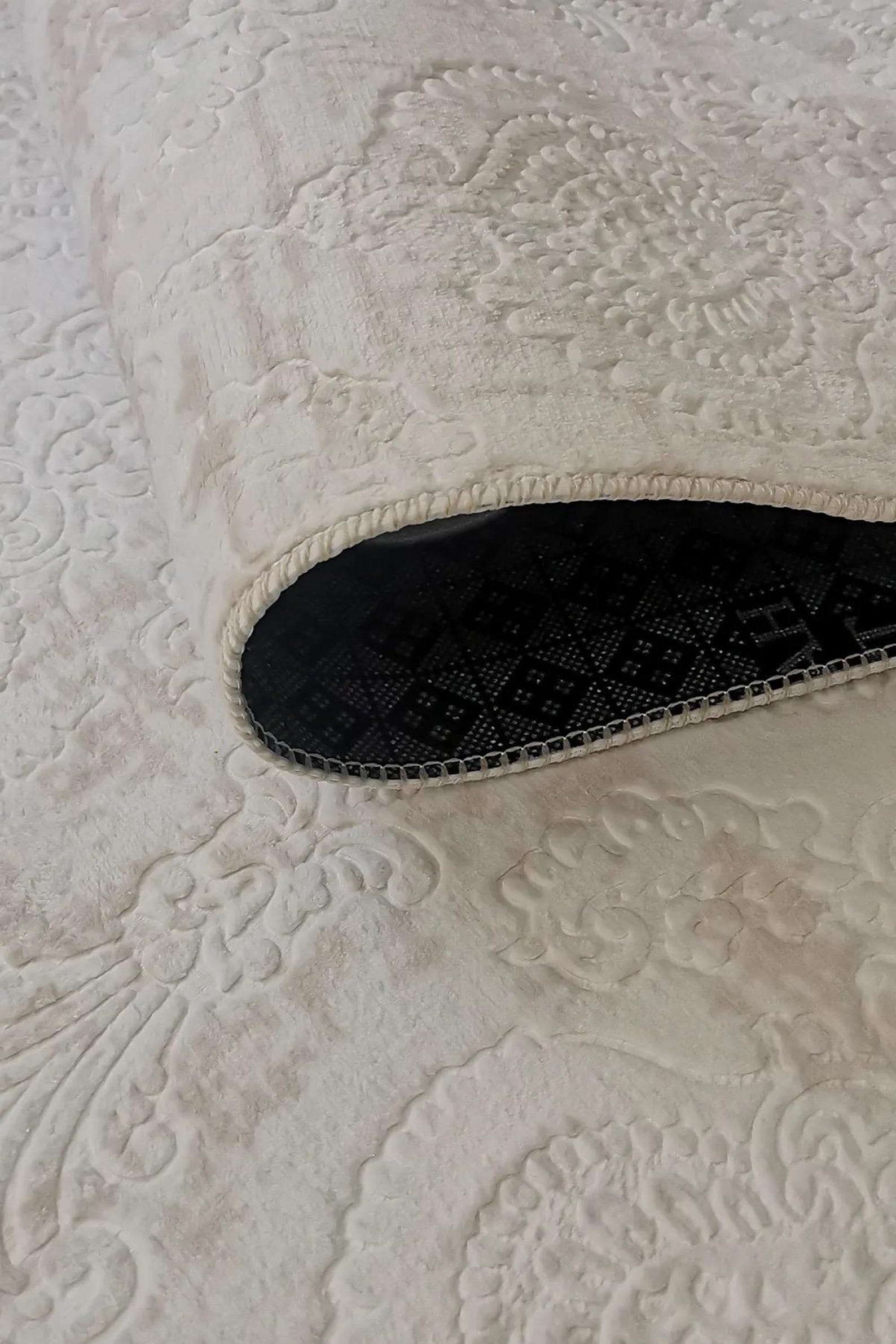 Custom Size Runner Rug: Cream Farmhouse Style, Machine Washable ...