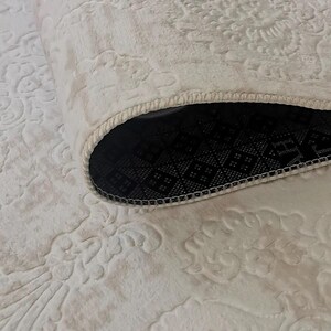 Custom Size Runner Rug: Cream Farmhouse Style, Machine Washable ...