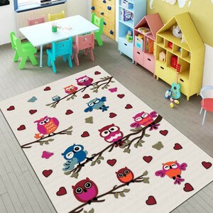 KIDS BEDROOM RUG Play Rom Rug Soft Play Mat Girls Boys Play - Etsy