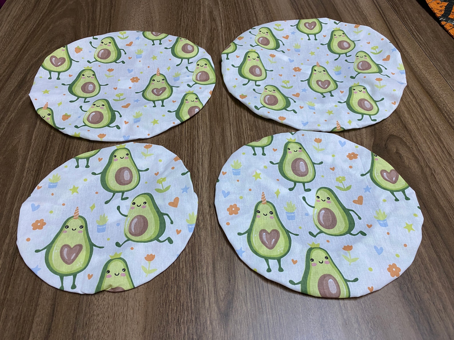 Set of 4 Adjustable Dish and Bowl Cover Avocado Print - Etsy