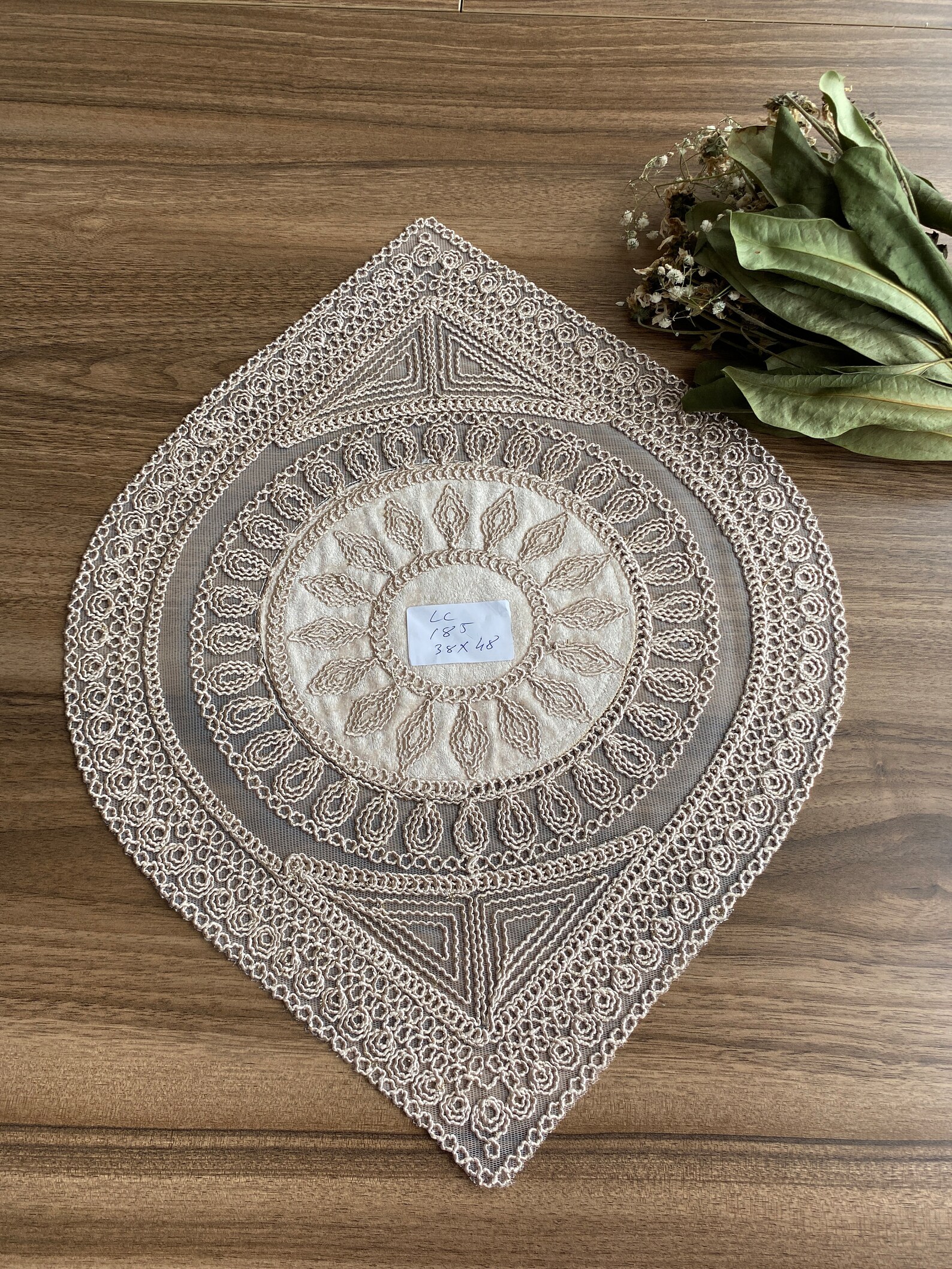 Cappuccino French Lace Doily Placemats Vintage Velvet Lace - Etsy