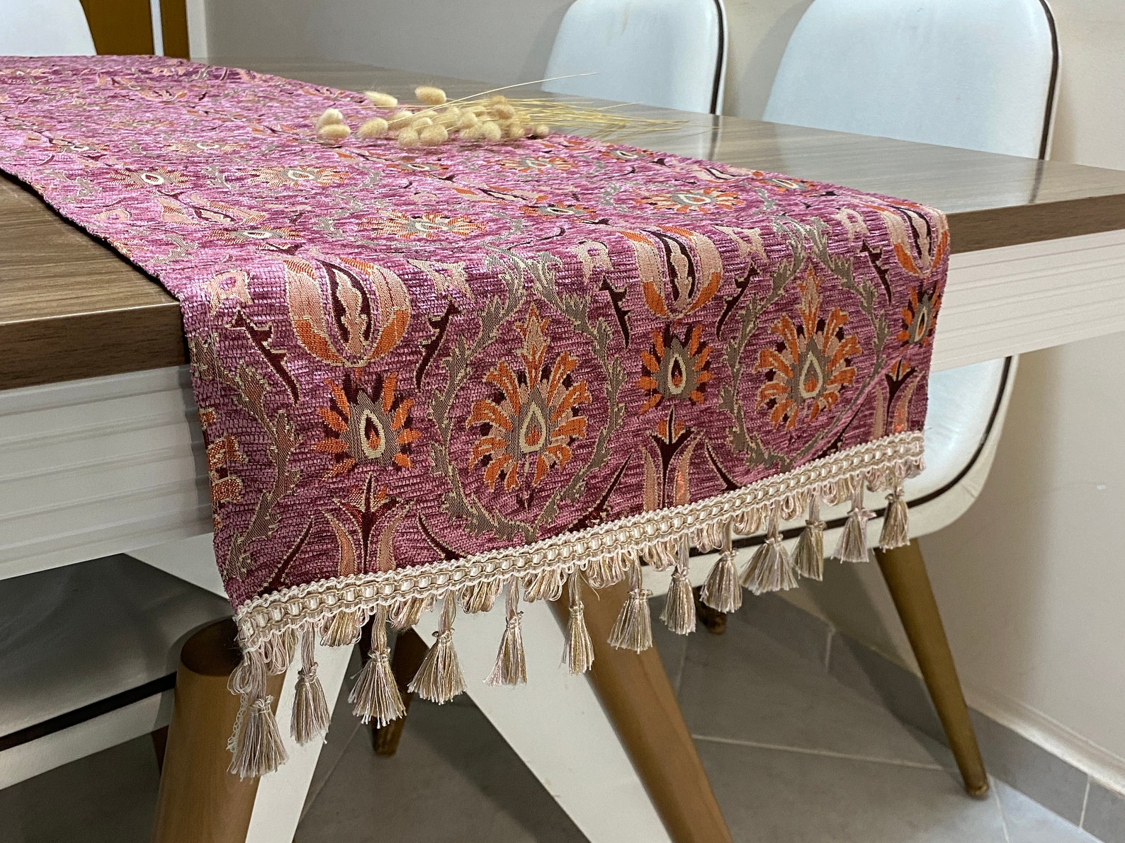 Fuchsia Turkish Turkish Table Runner Boho Table Runner for - Etsy