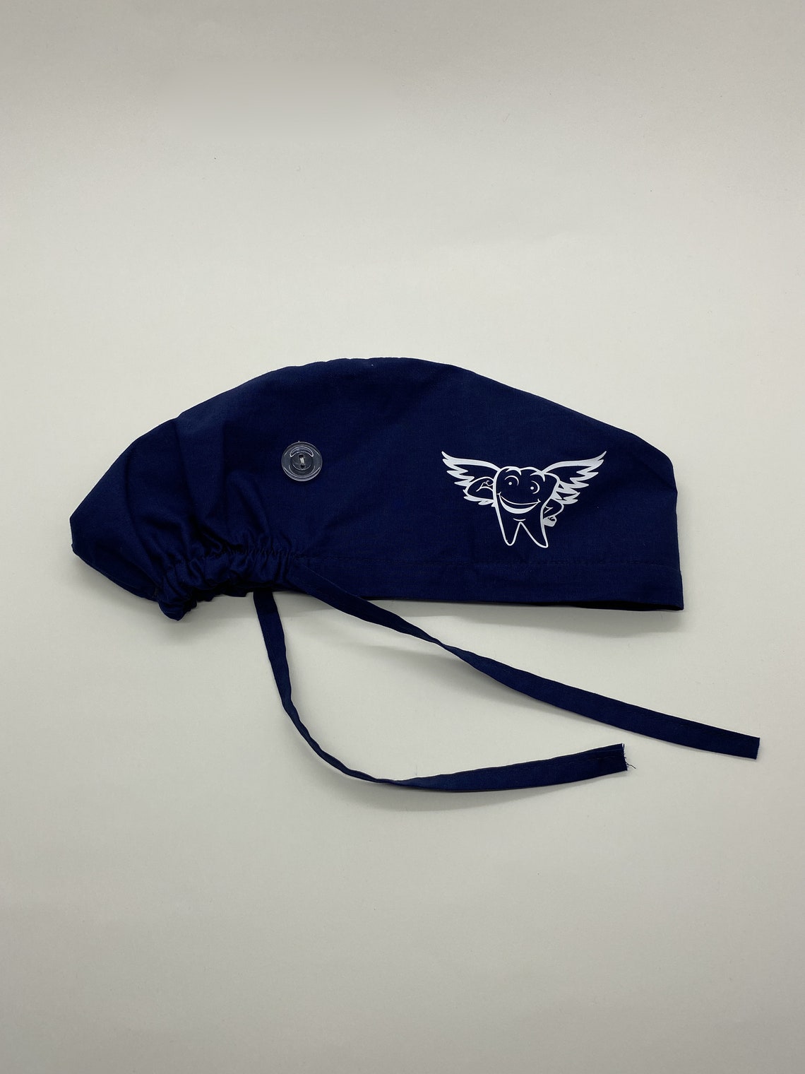 Blue Dental Surgical Scrub Hat With Buttons, Surgical Hat With Buttons ...