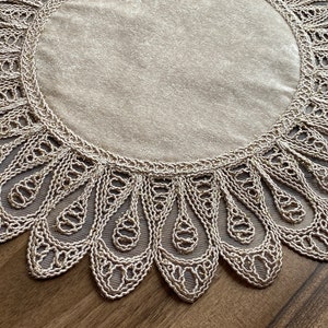 Cappuccino French Lace Doily Placemats, Vintage Velvet Lace Placemats ...