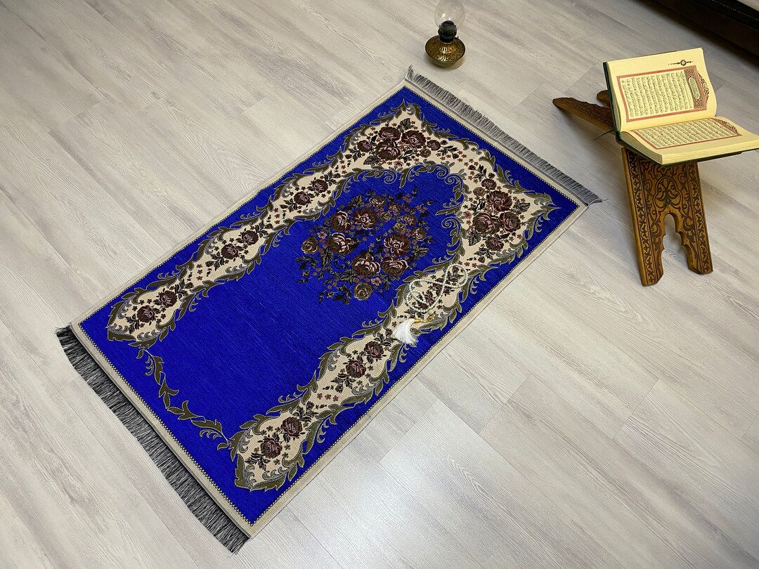 Blue Light Prayer Mat, Sejadah Prayer Mat With Tasbeeh,muslim Wedding ...