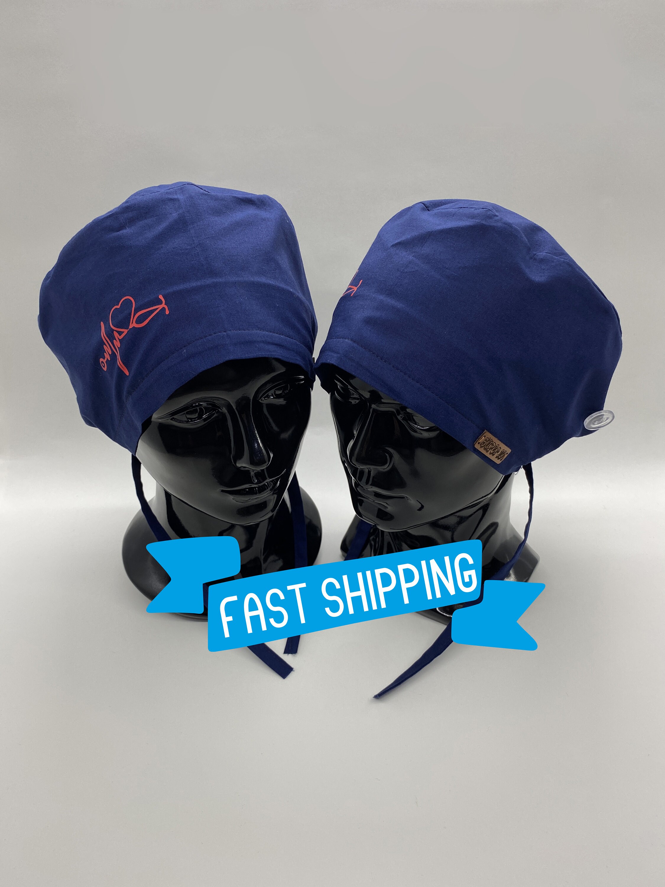 Medical Scrub Cap with Buttons Medical Print Surgical Scrub | Etsy