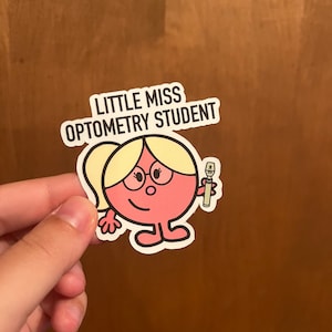 Waterproof Little Miss Optometry Student Sticker Eye Sticker Optometry ...