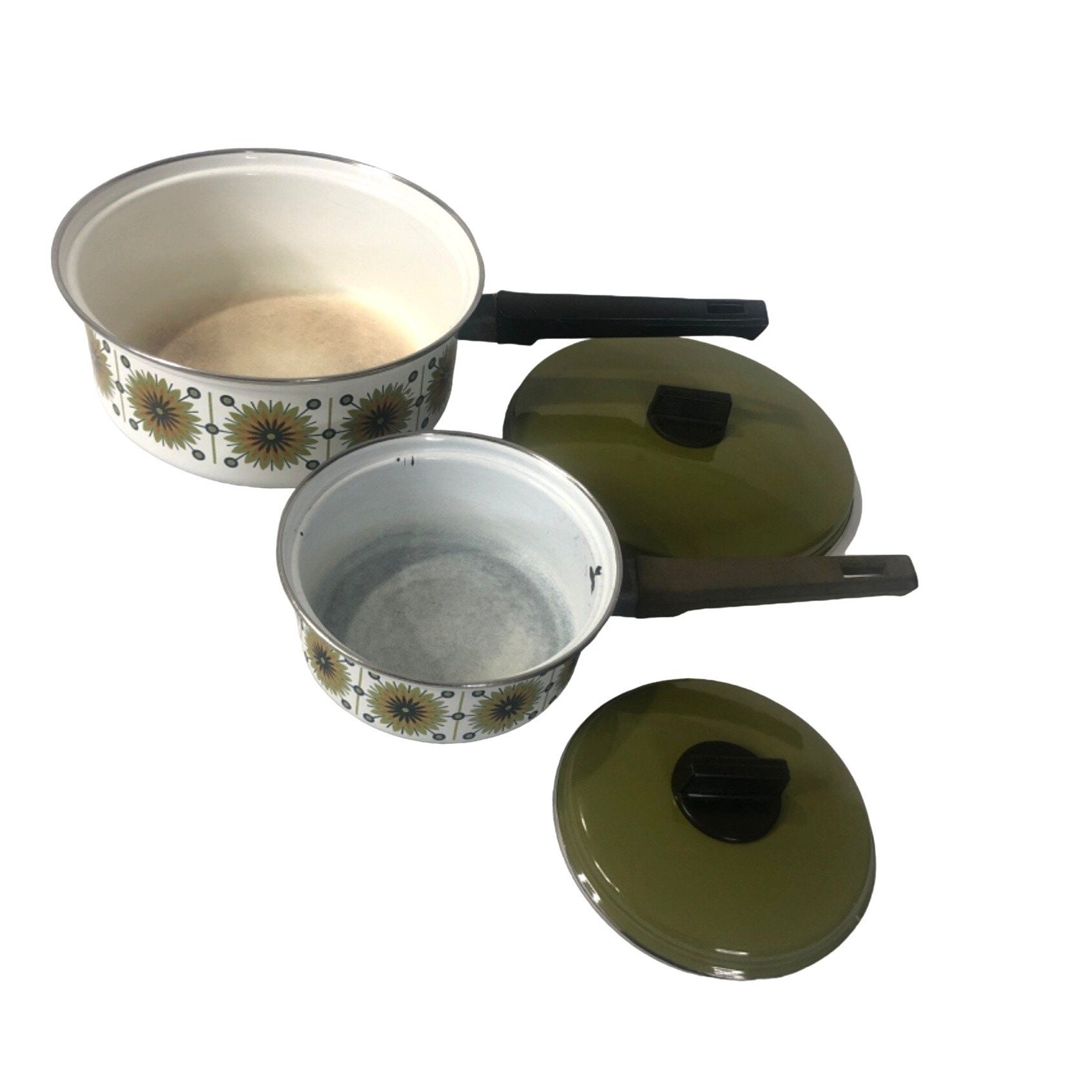 Austria Email Universal Enamel Set of 2 Pots Cookware Vintage - Etsy