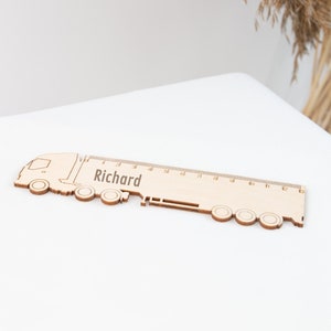 Personalized Wooden Ruler Cat or Truck, Back to School, Wooden School ...