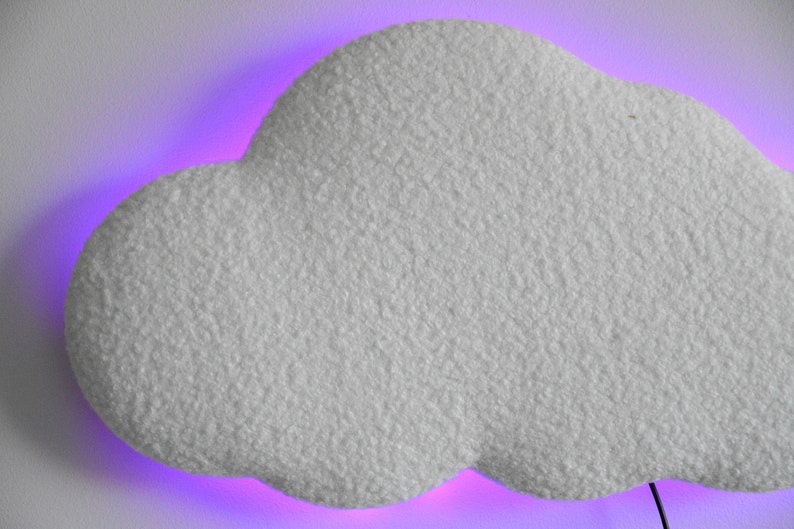 Boucle Cloud LED Lamp Night Light, Boucle Cloud Wall Lamp, Kids Room ...