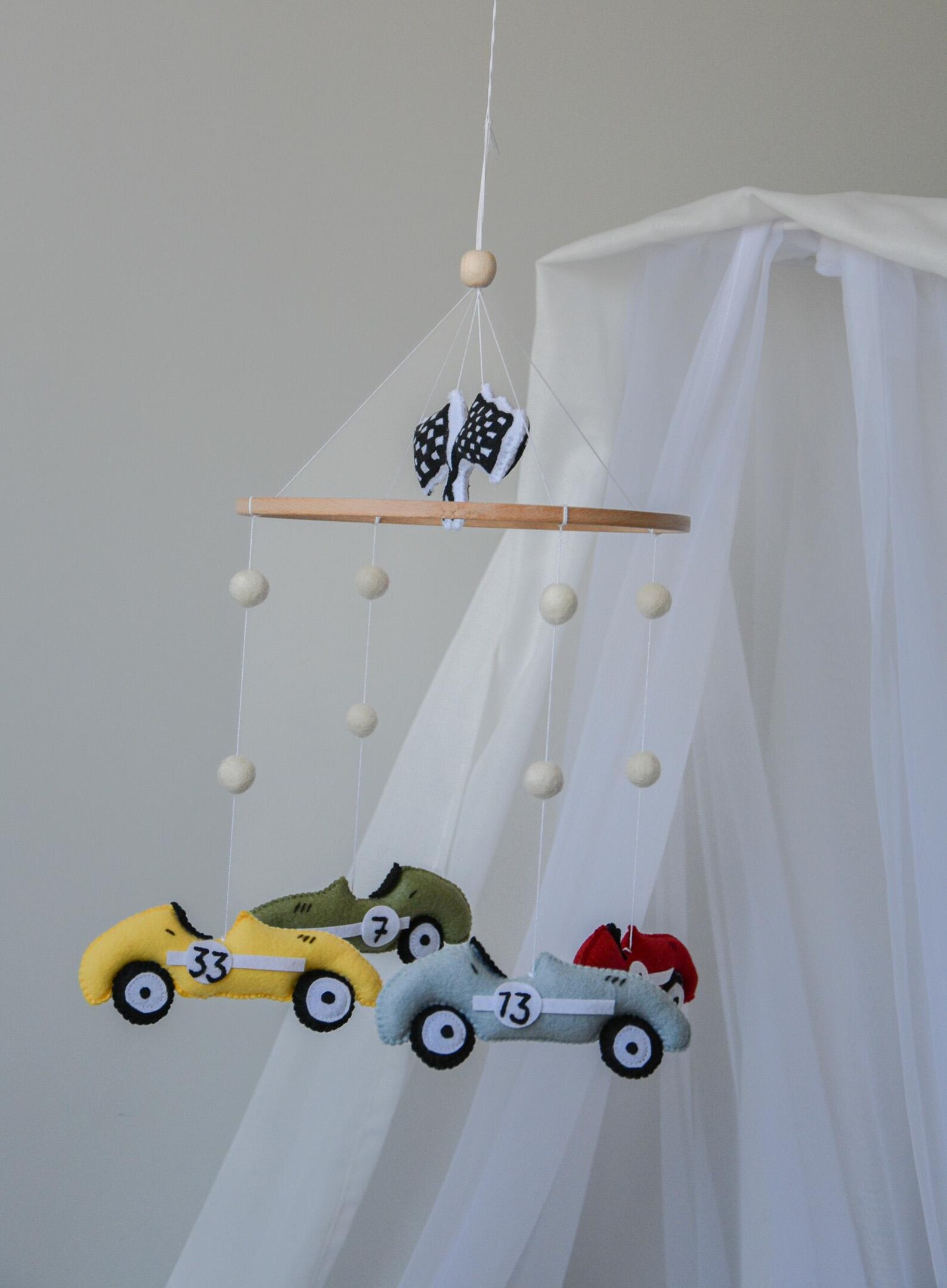 Racing Cars Baby Mobile, Cars Nursery Mobile, Retro Cars Baby Mobile ...