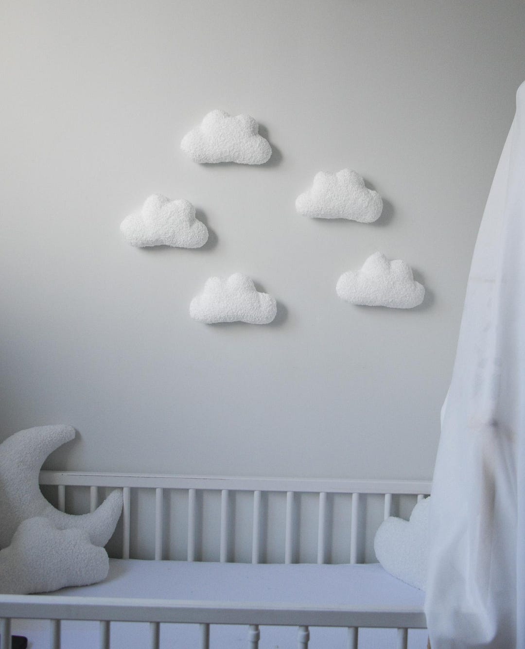 Boucle Cloud Wall Decor • Neutral Nursery Wall Decoration • Soft Baby ...