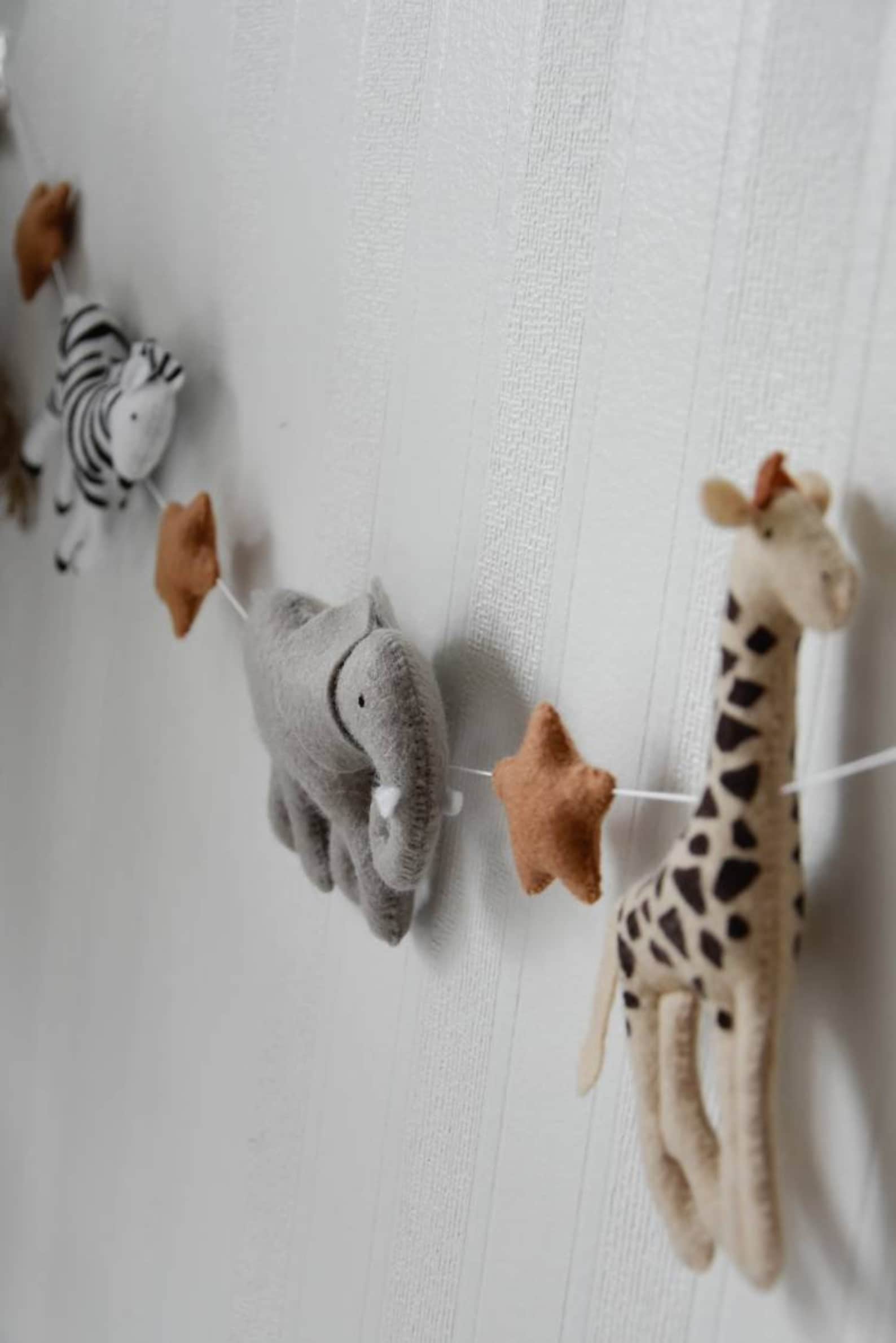 Felt safari animals wall garland Garland Safari garland | Etsy
