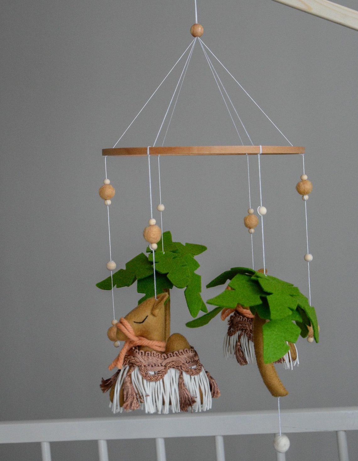 Camel and Palm Tree Baby Mobile Boho Baby Mobile Baby - Etsy