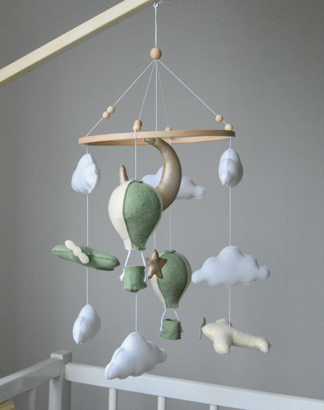 Airplane Nursery Baby Mobile, Space Crib Mobile, Baby Mobile Air ...