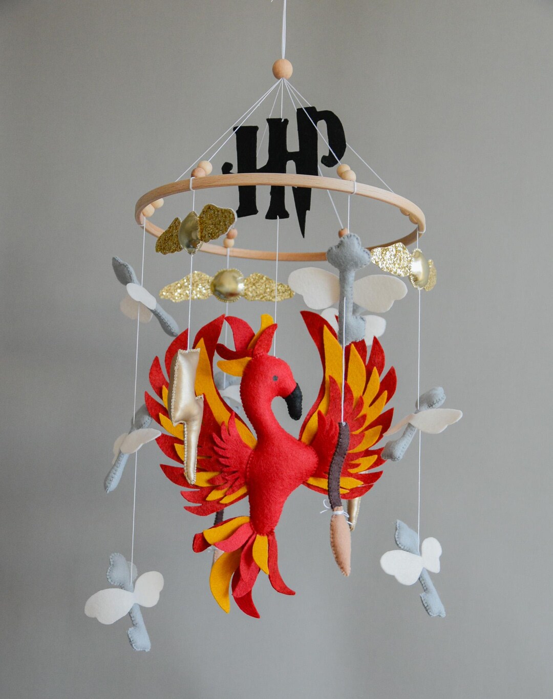 HP Themed Baby Mobile, Wizard Nursery Mobile, Phoenix Baby Mobile ...